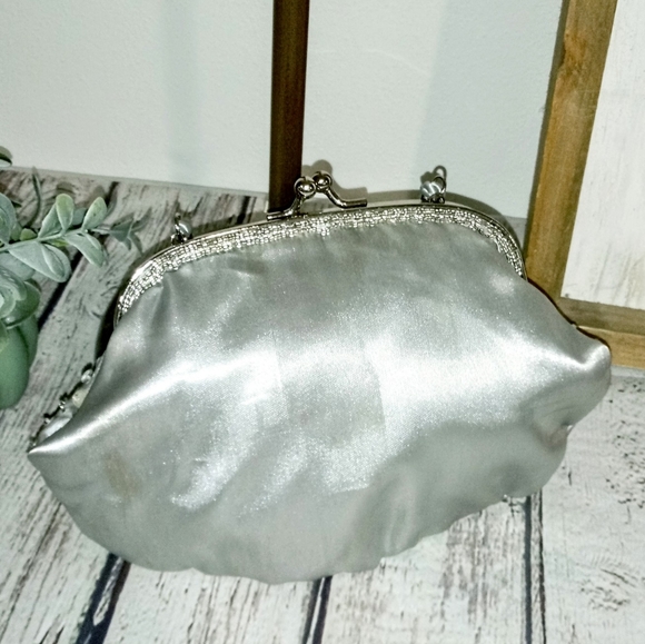 Vintage | Bags | Vintage Deco Flapper Roaring 2s Silver Sequin Crystal ...